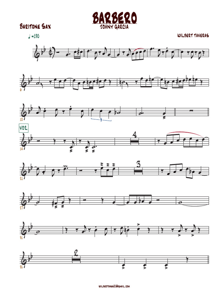 BARBERO - Baritone Sax | PDF