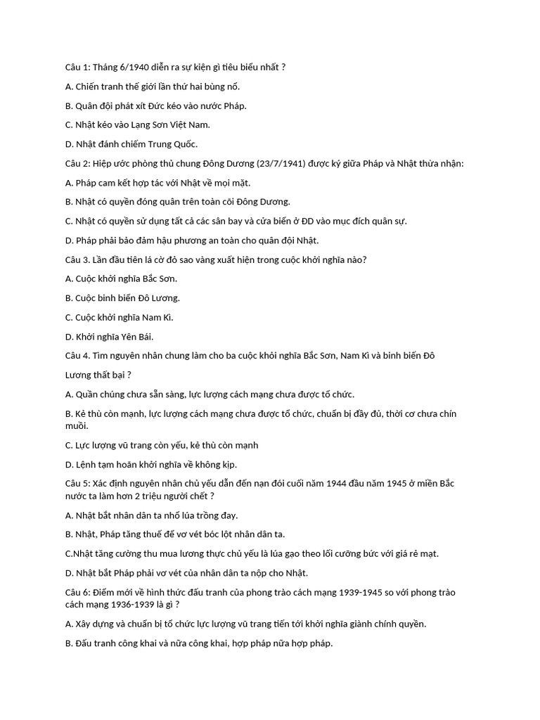 Lịch sử 9 GK2 | PDF