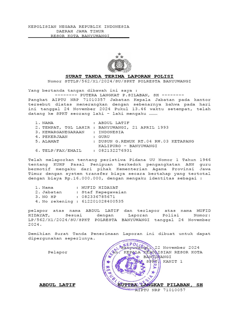 Contoh Penipuan | PDF