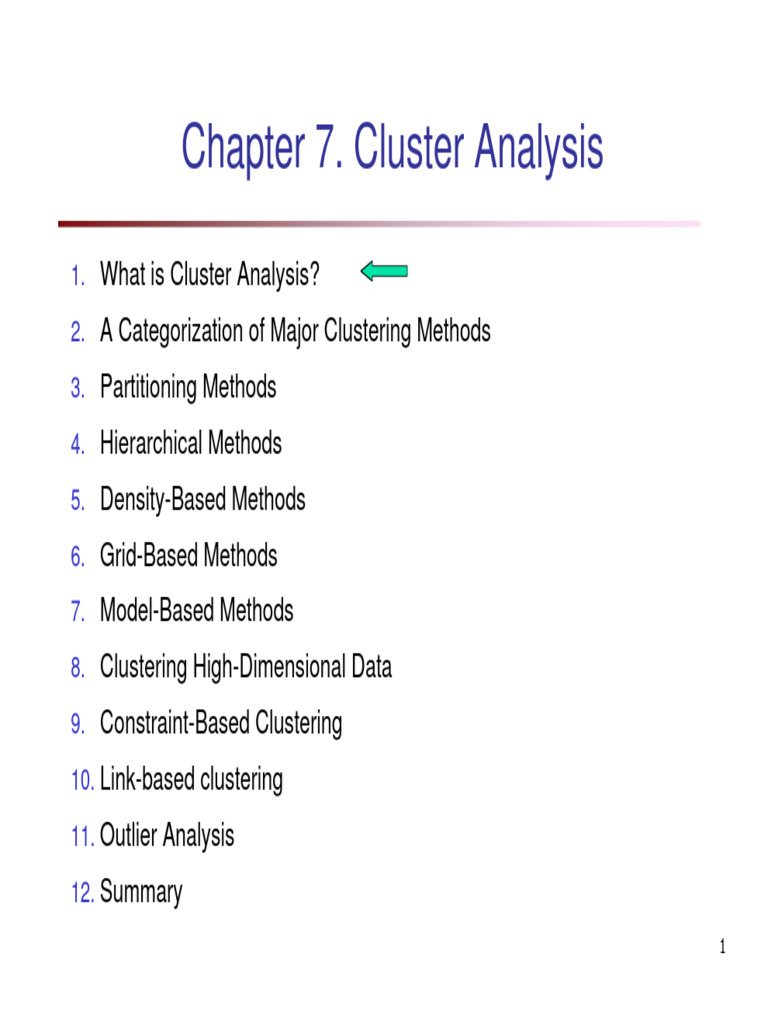 Cluster Analysis | PDF | Cluster Analysis | Applied Mathematics