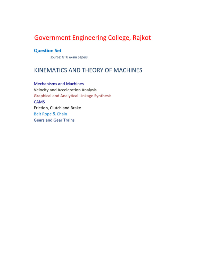 KTOM GTU - Papaer - Set | PDF | Belt (Mechanical) | Gear