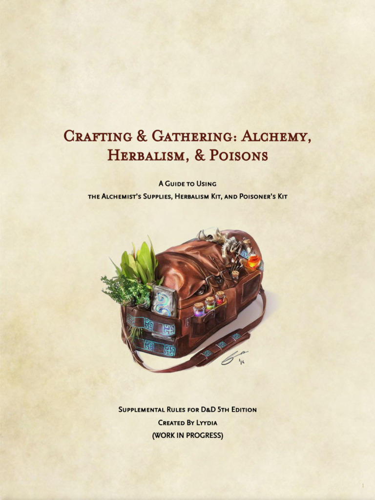 Crafting and Gathering - Alchemy, Herbalism and Potions | PDF