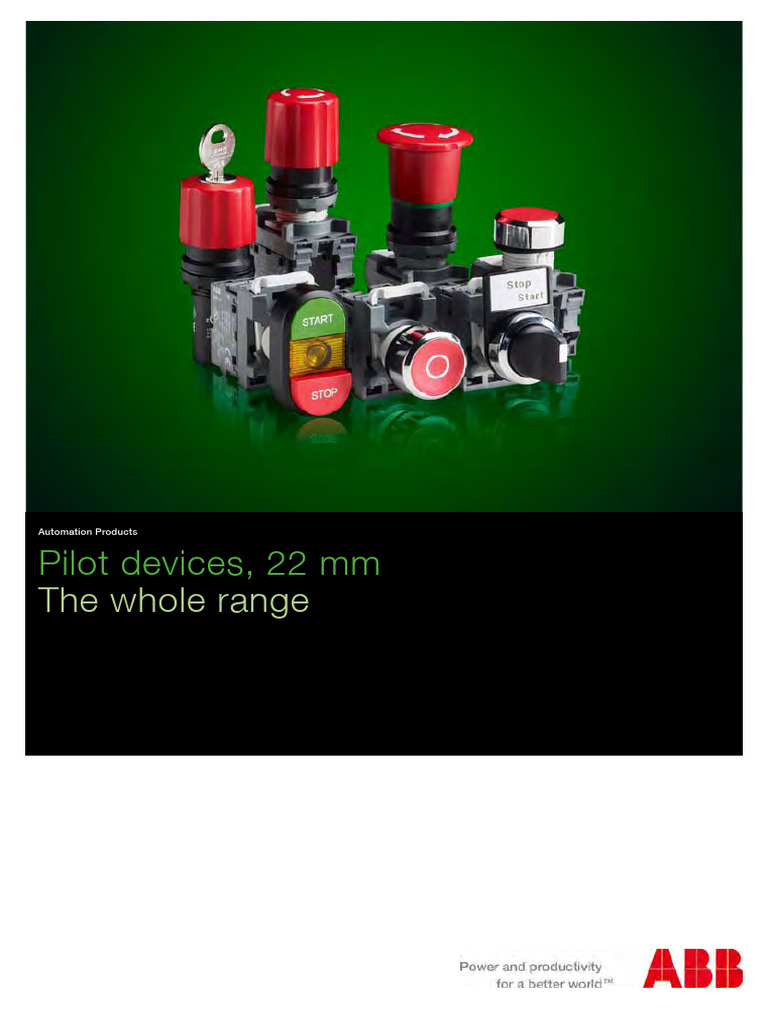 ABB 22mm Pilot Devices Catalog | PDF | Switch | Green