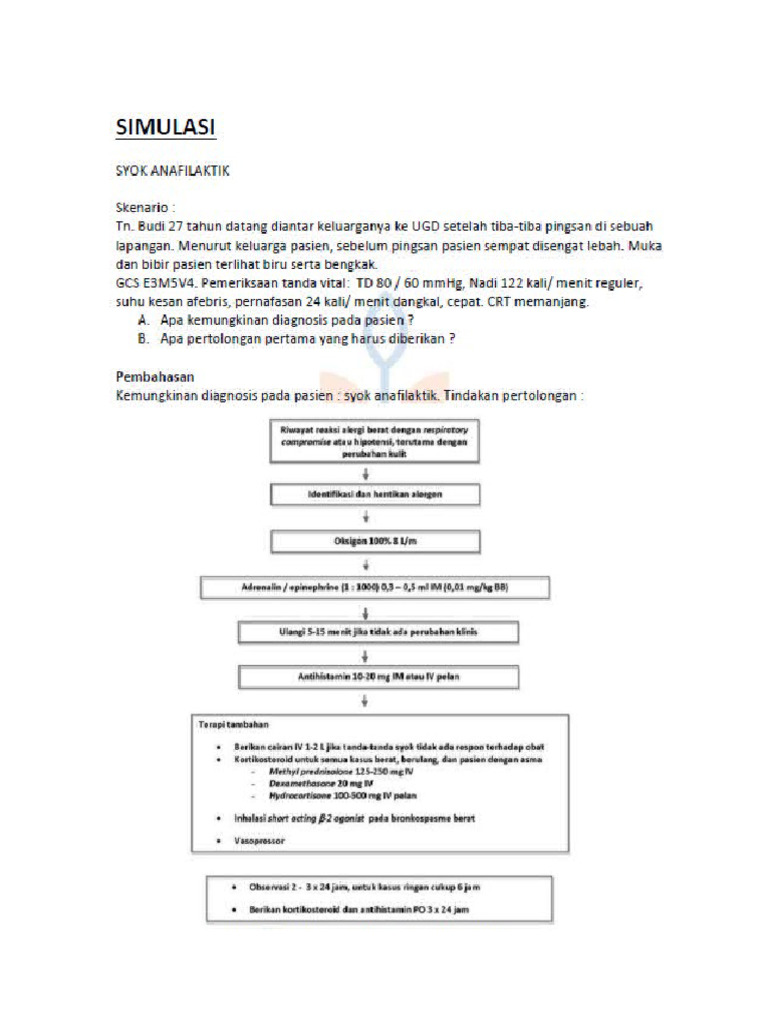 OSCE SYOK ANAFILAKSIS | PDF