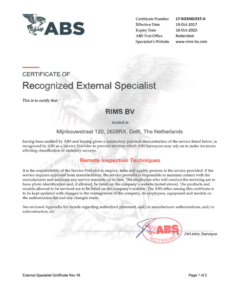 Attestation ABS part 2 | PDF