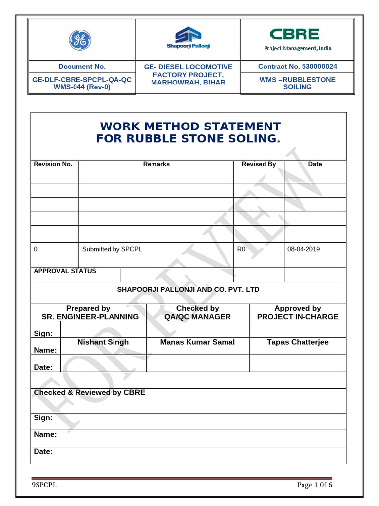 WMS For Rubble Stone Soling | PDF