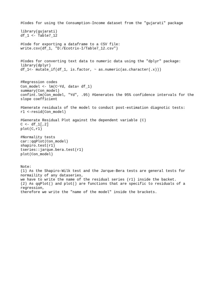 R Model Diagnostics | PDF