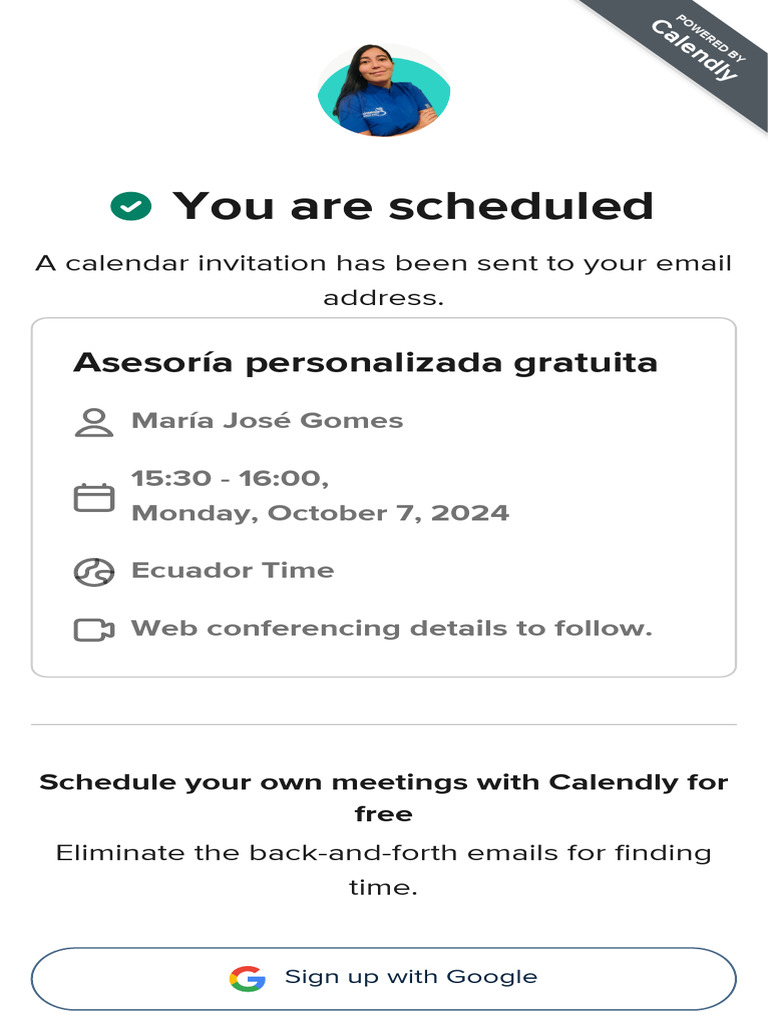 Confirmed - Calendly | PDF