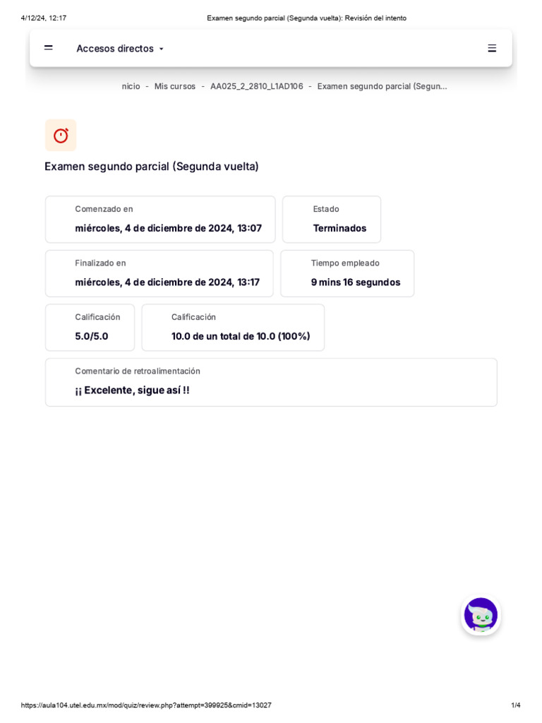 Examen Segundo Parcial (Segunda Vuelta) - Revisión Del Intento 1 | PDF | Business