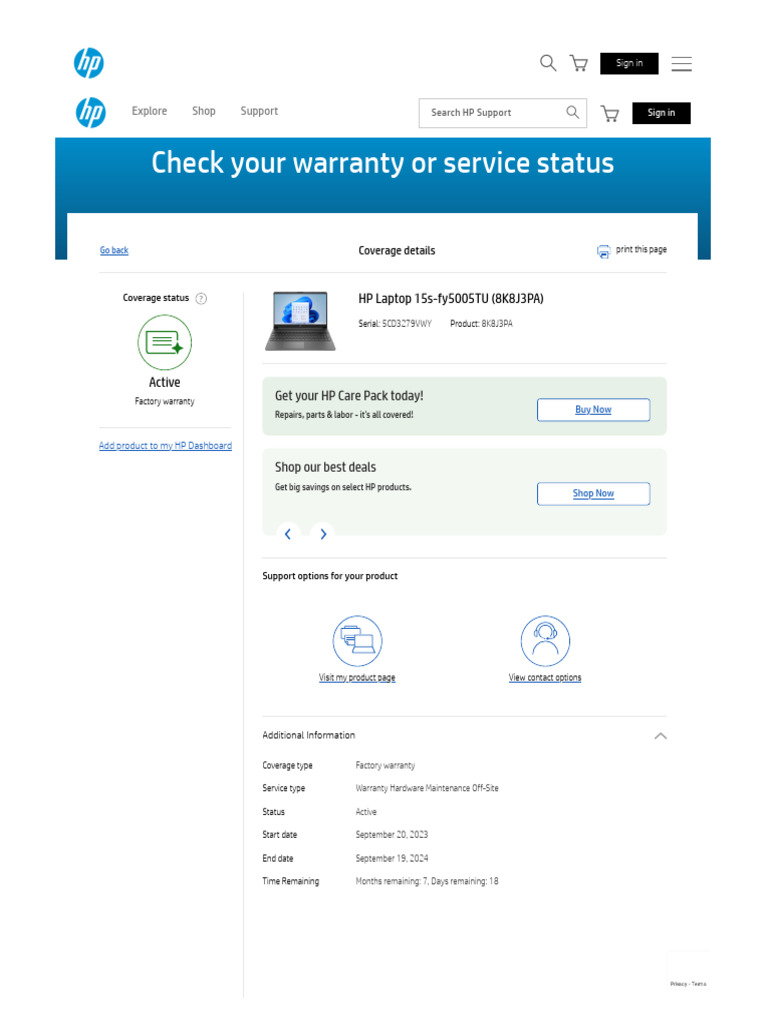 Check HP Laptop Warranty Status | PDF | Computing | Software
