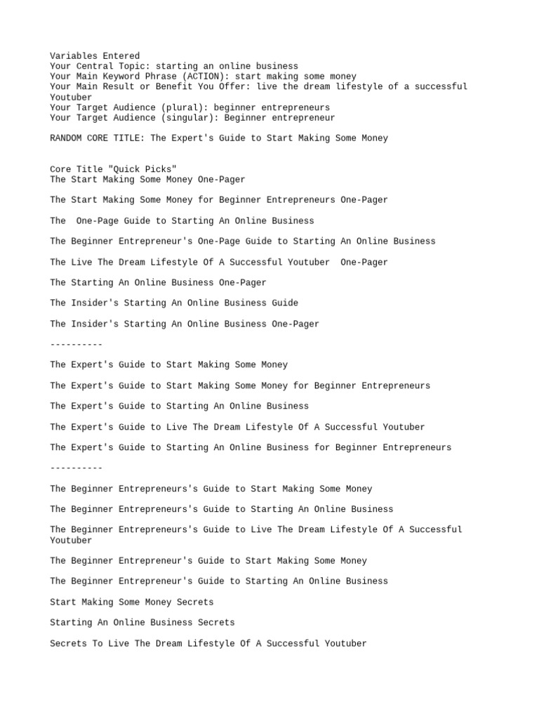 Core Title Scripts | PDF