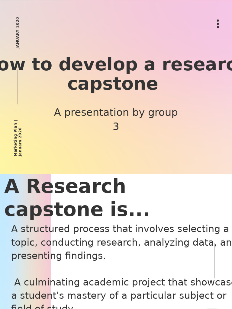 How To Develop A Research Capstone | PDF | Methodology | Data