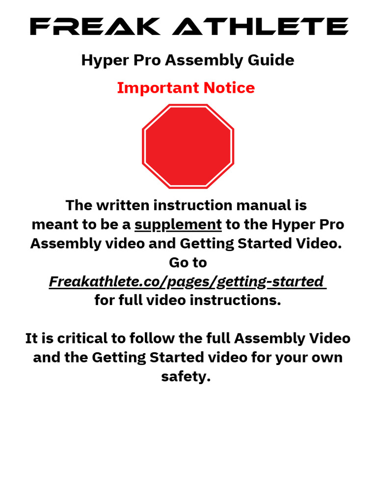 Hyper Pro Assembly Instructions Final 3 | PDF | Screw | Nut (Hardware)