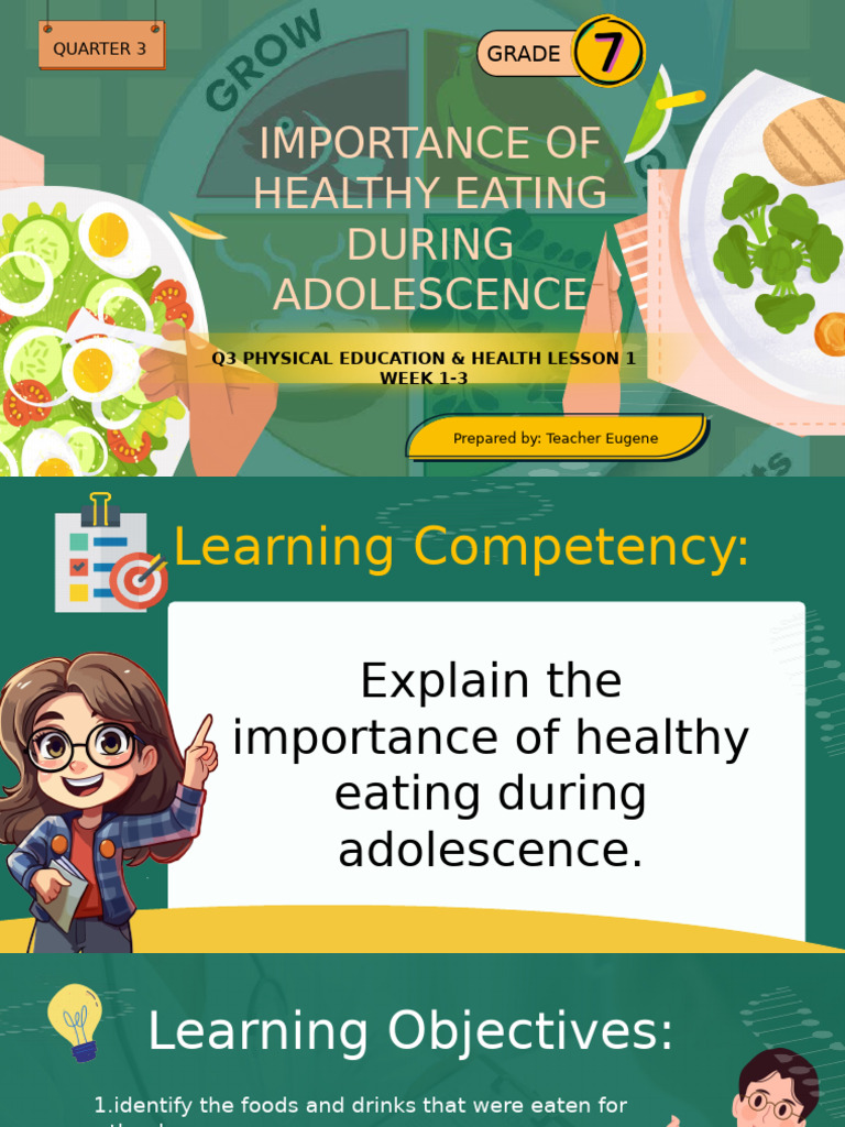 Healthy Eating Importance in Adolescence | PDF | Obesity | Nutrition