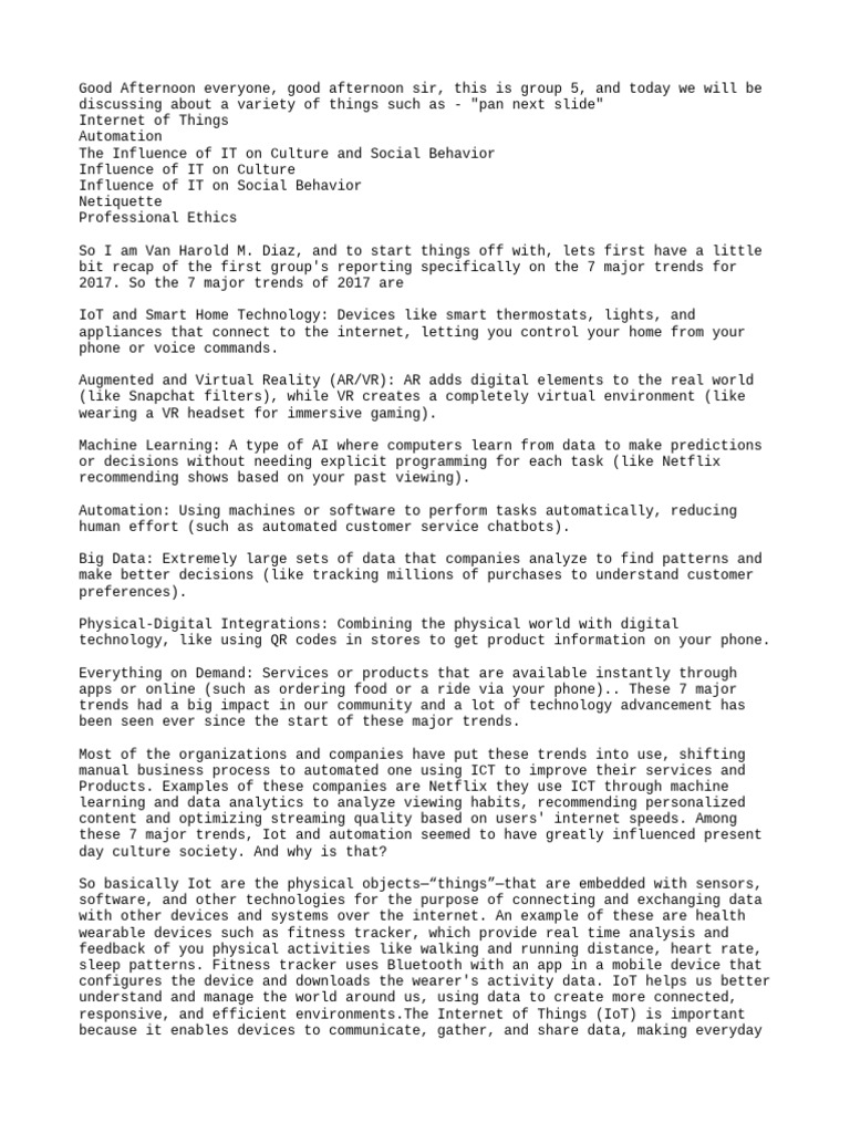 Script Lite | PDF | Internet Of Things | Virtual Reality