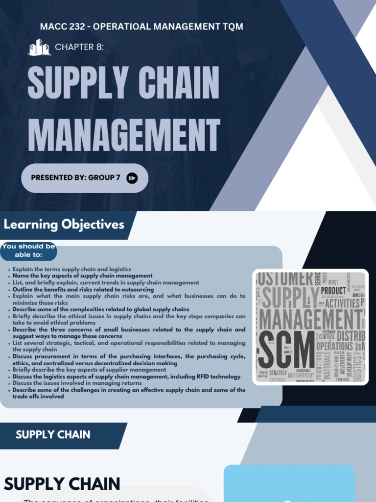 CHAPTER 8 SUPPLY CHAIN | PDF | Supply Chain | Supply Chain Management