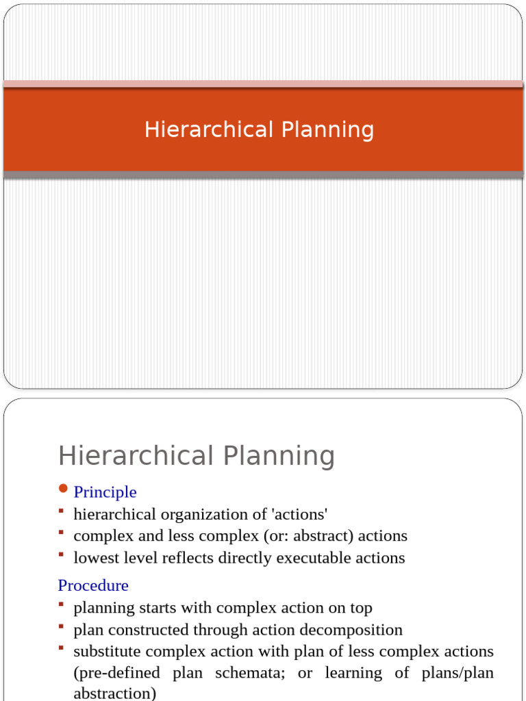 33-Hierarchical Planning-05-11-2024 | PDF | Traffic | Robotics