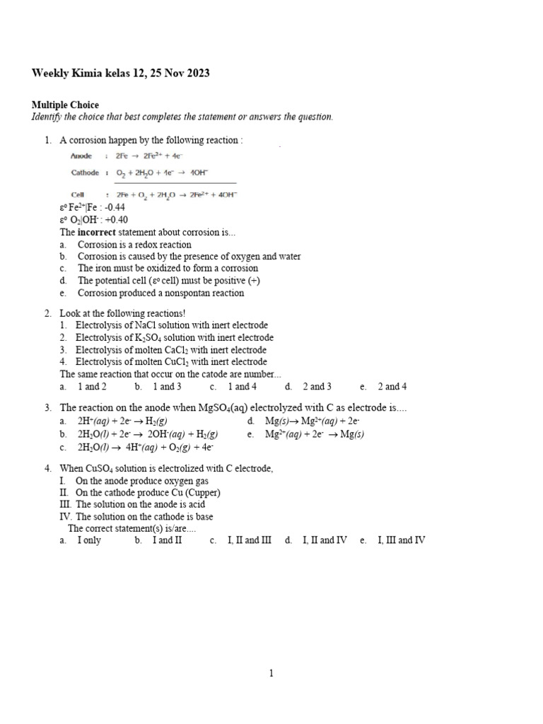 Chem 3 Pdf Materials Science Electrochemistry