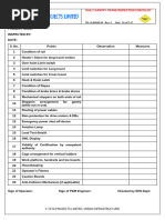 Chain Block Inspection Checklist Form | PDF