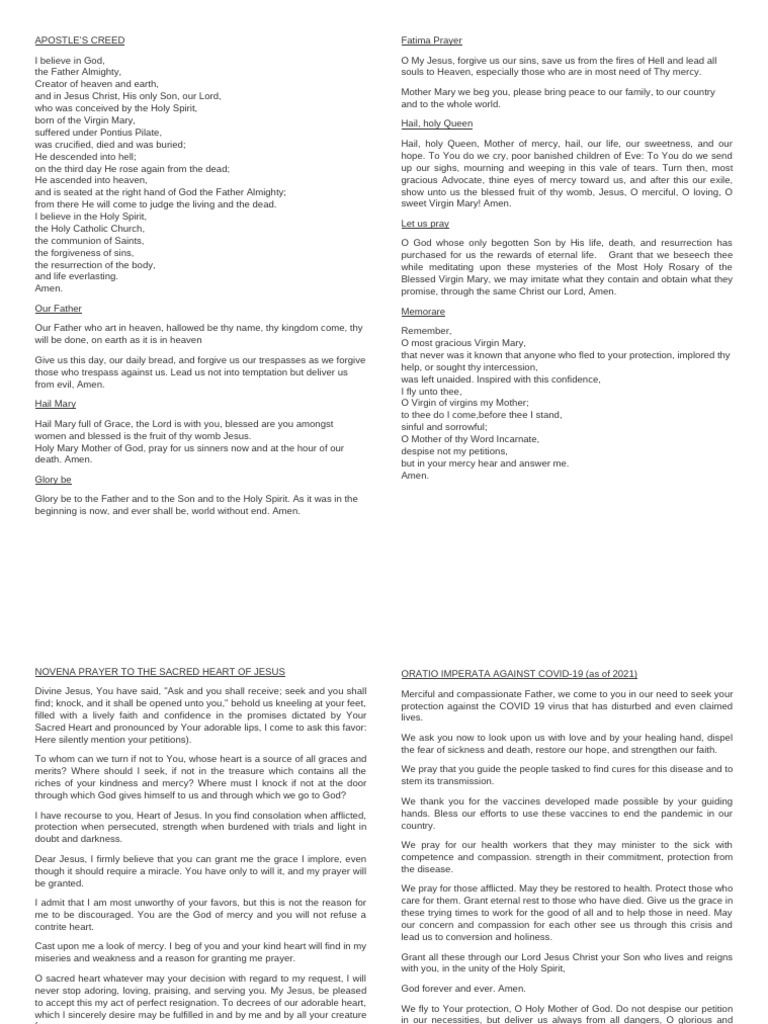 Prayer Pdf Lord S Prayer Mary Mother Of Jesus