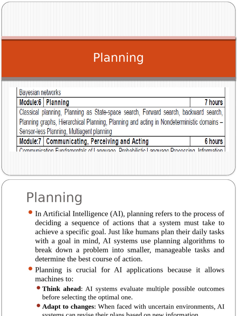 AI Planning Techniques Explained | PDF | Artificial Intelligence ...