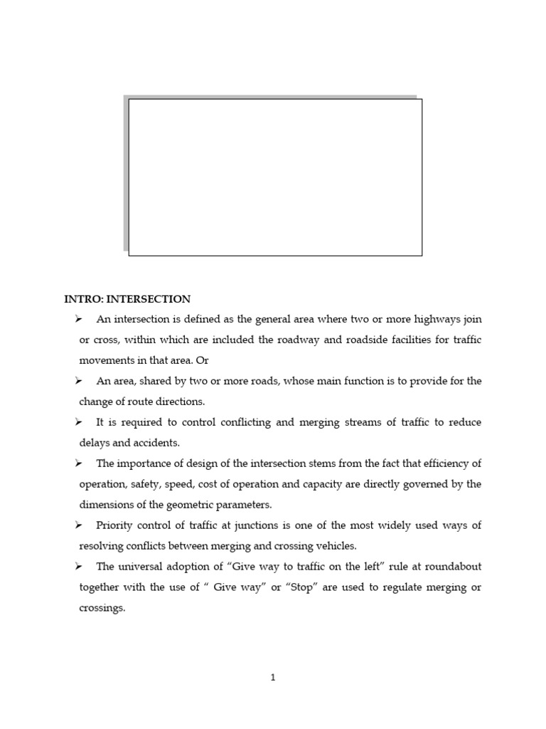 Lecture 5 | PDF | Traffic | Intersection (Road)