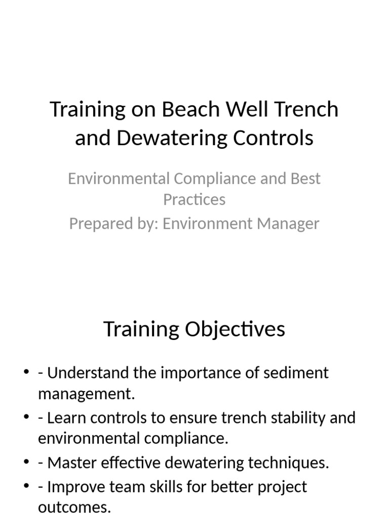 Beach Well Training Presentation | PDF