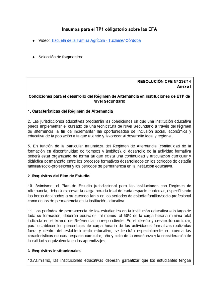Insumos para EFA | PDF | Escuelas | Campesino