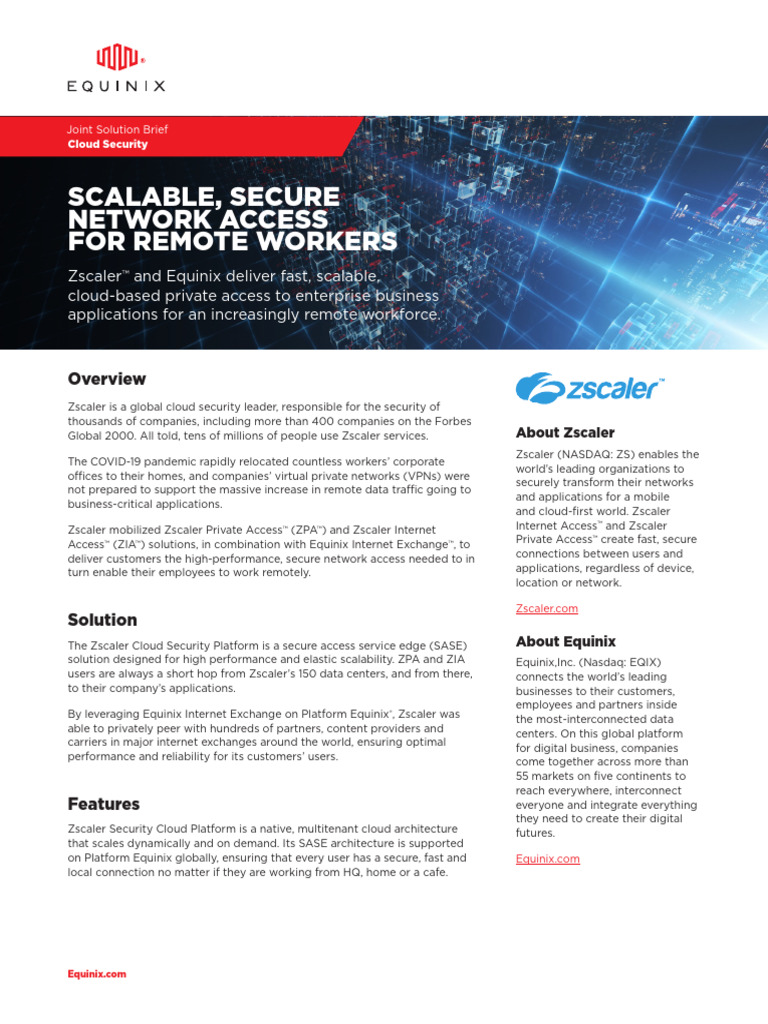 SB Zscaler Cloud Security Solutions en Oct2020 | PDF | Cloud Computing | Internet