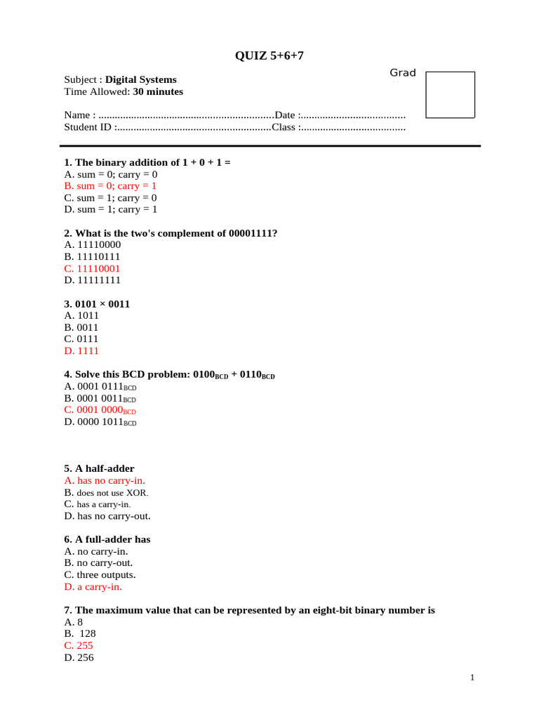He-Thong-So Tran-Ngoc-Thinh 00.quiz-Chapter5 6 7 2020 | PDF | Electrical Circuits | Computer ...
