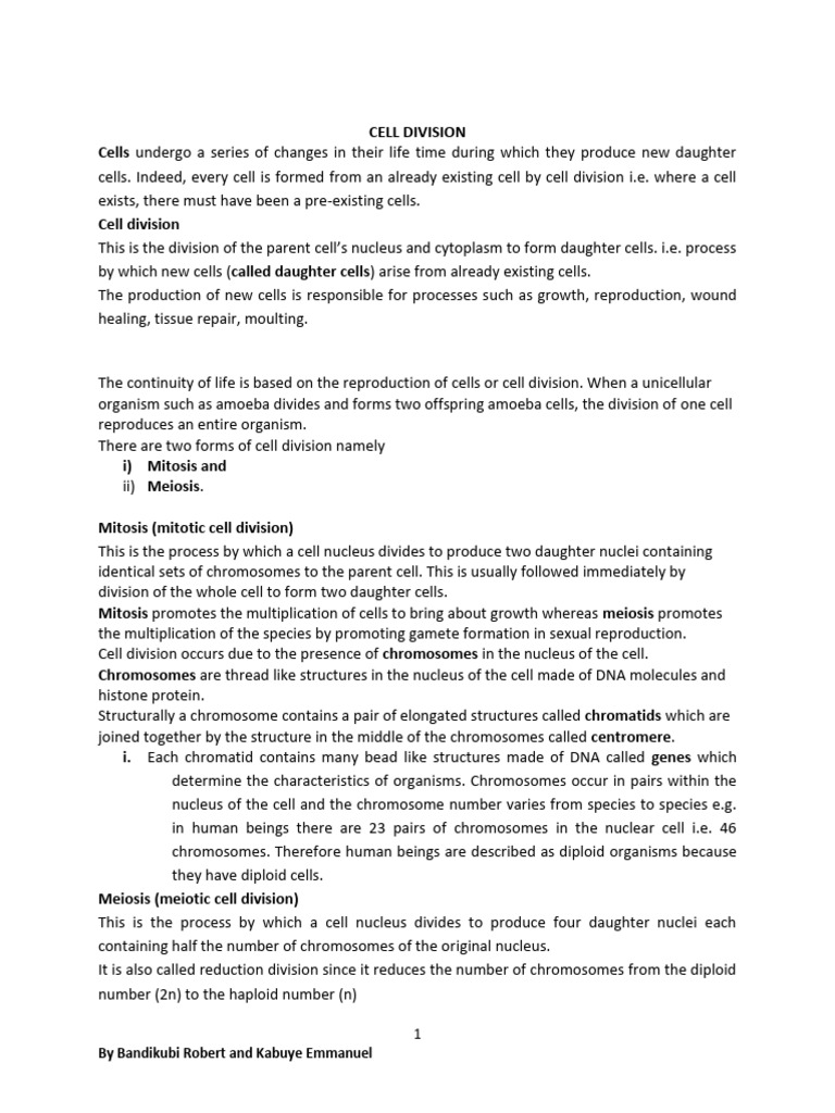 Understanding Cell Division: Mitosis & Meiosis | PDF | Meiosis | Mitosis