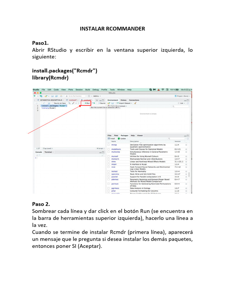 Instalar Rcommander | PDF