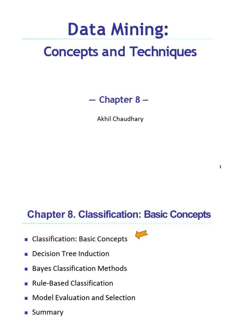 Lecture11 Ch8 ClassBasic Part1 | PDF | Statistical Classification | Theoretical Computer Science