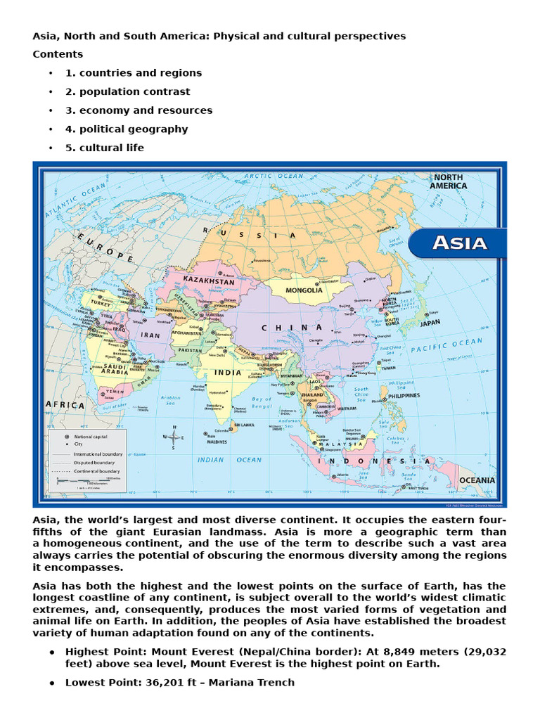 Asia's Regions: Geography and Culture | PDF | Asia | East Asia