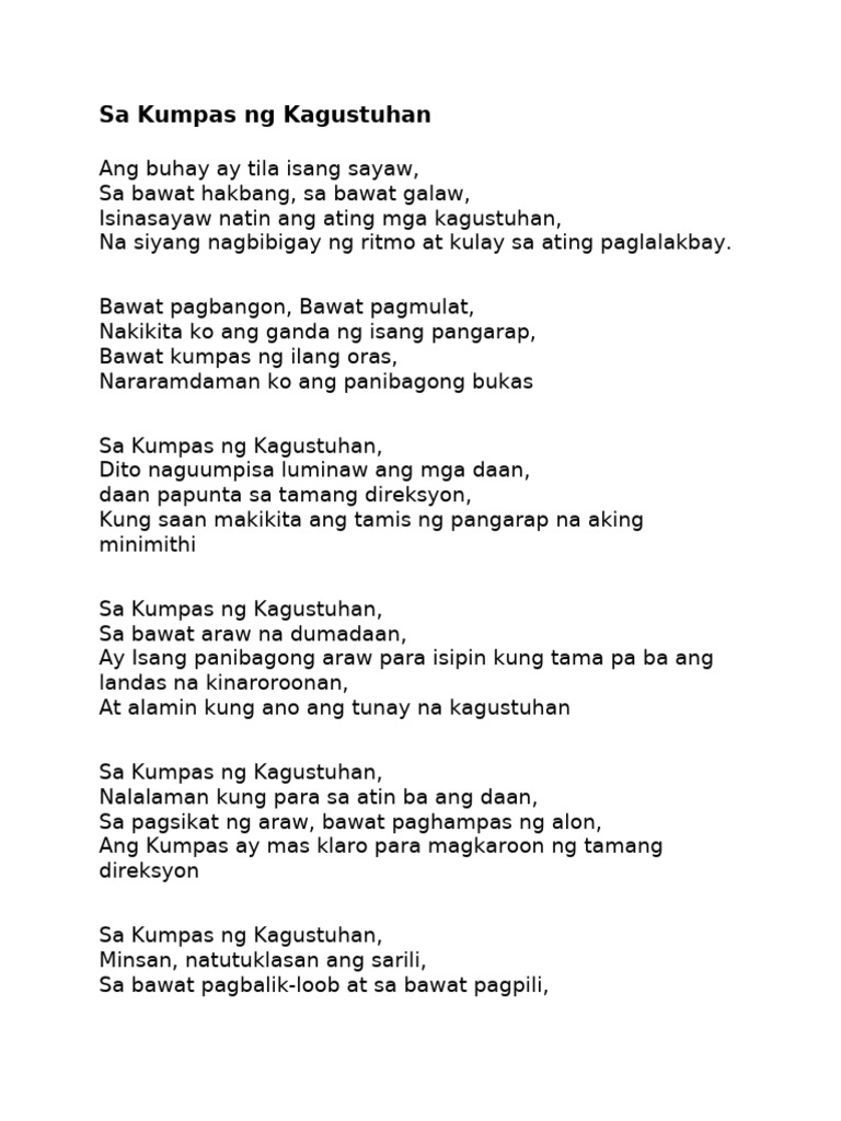Sa Kumpas NG Kagustuhan | PDF