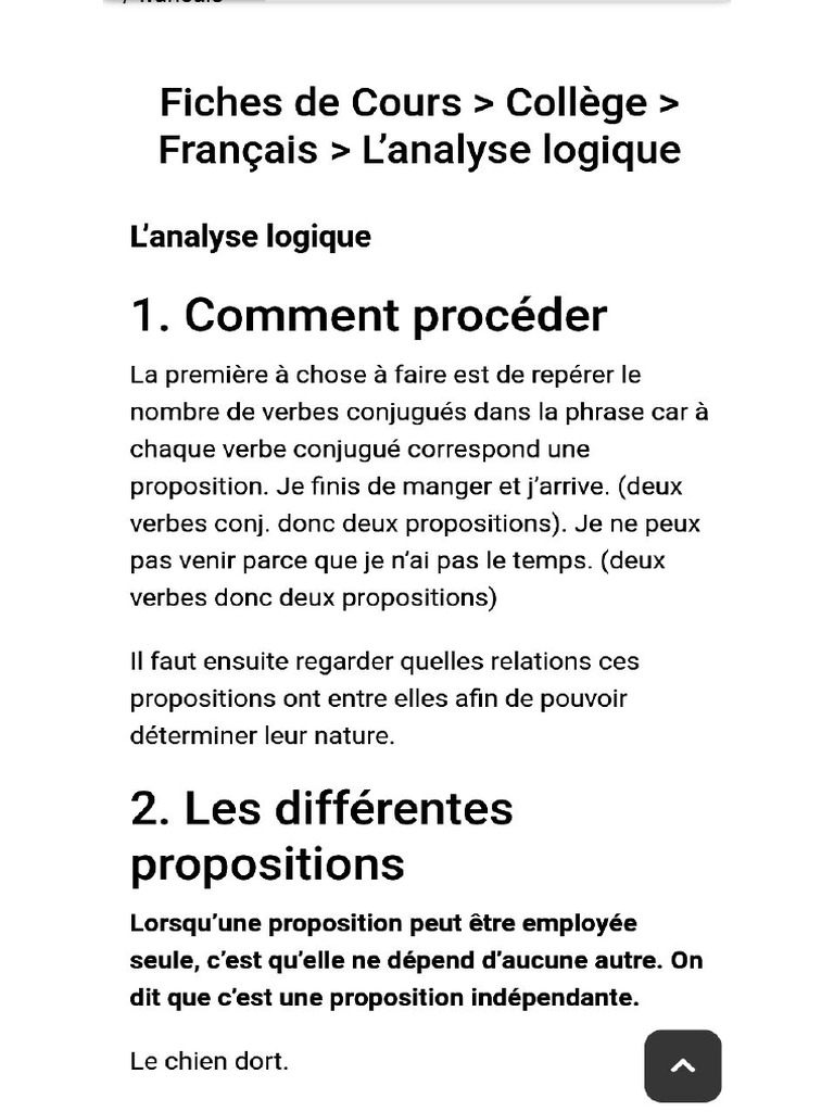 Analyse logique | PDF