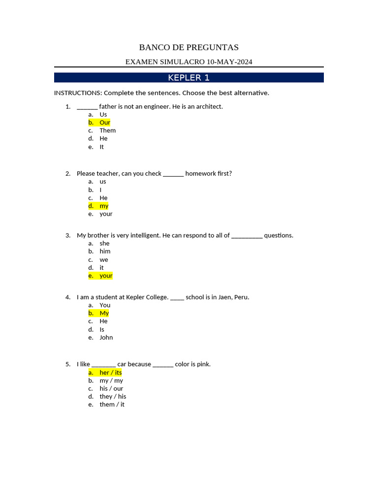 English Test | PDF