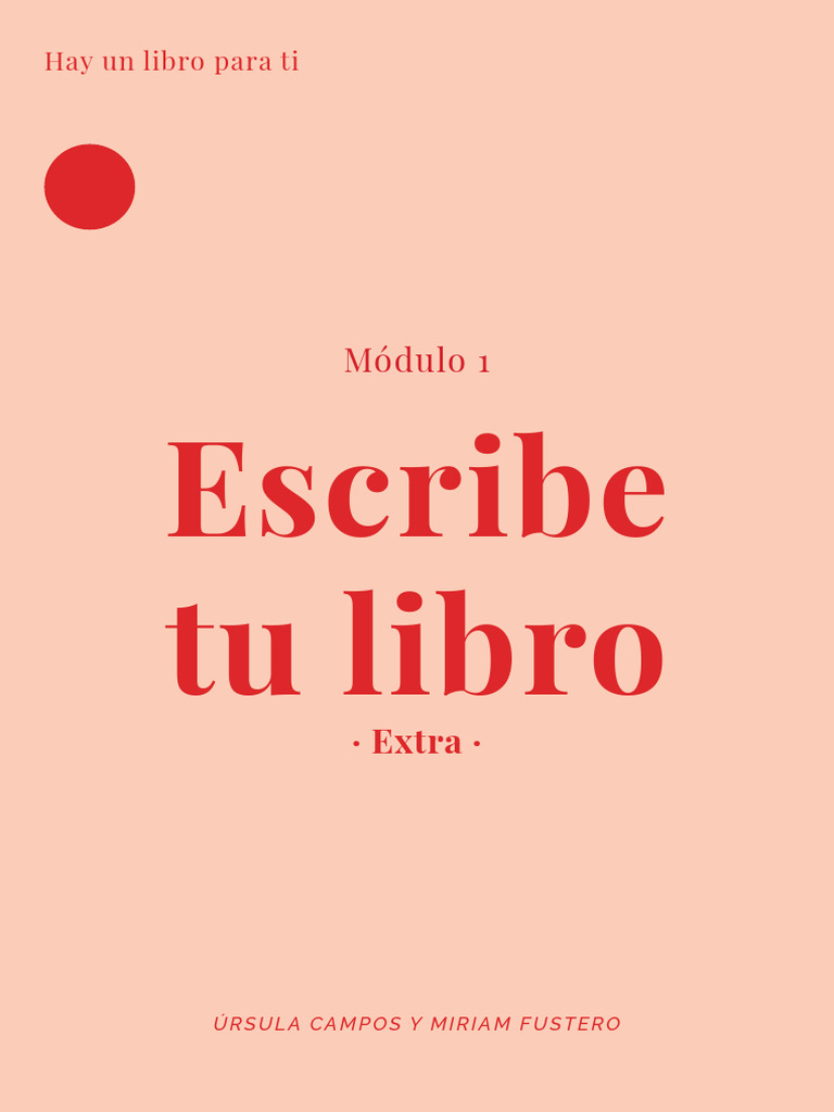 MÓDULO 1 - Escribe Tu Libro. Extra | PDF