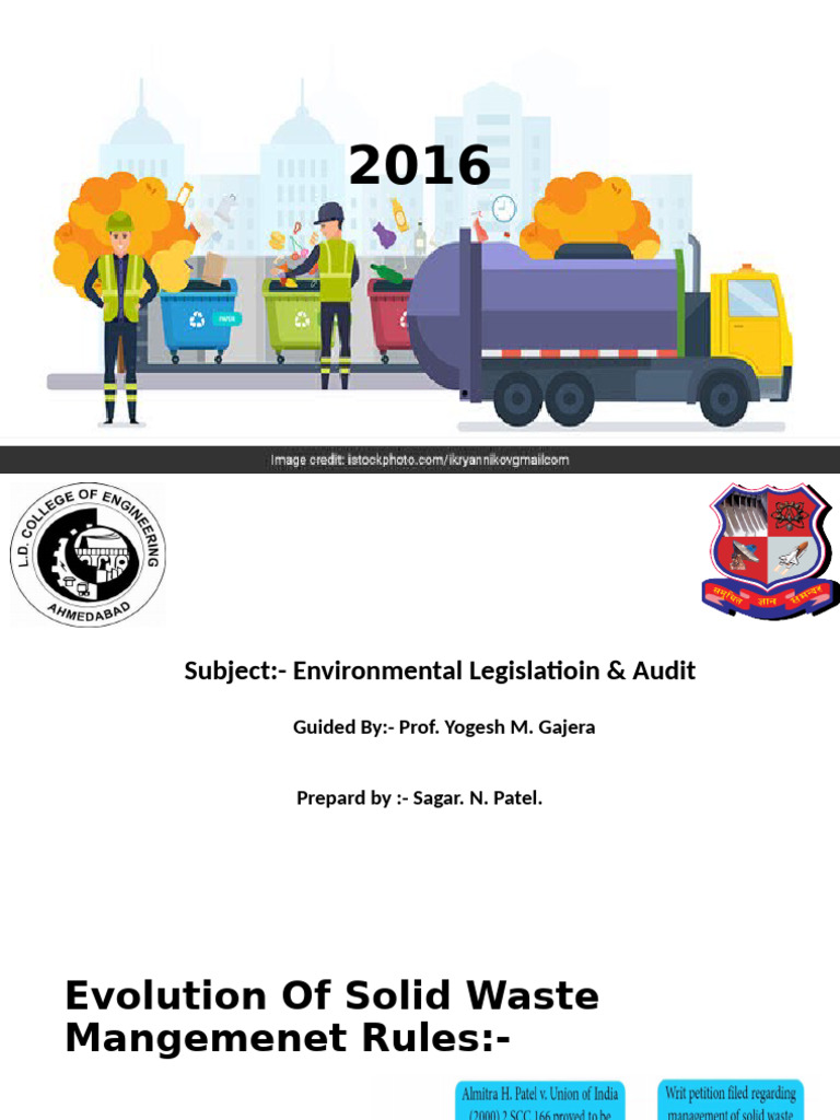 Solid Waste Management Rules 2016 GTU ENVIRONMENT BE ME | PDF | Waste ...