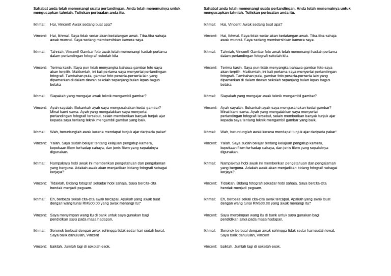 karangan dialog | PDF