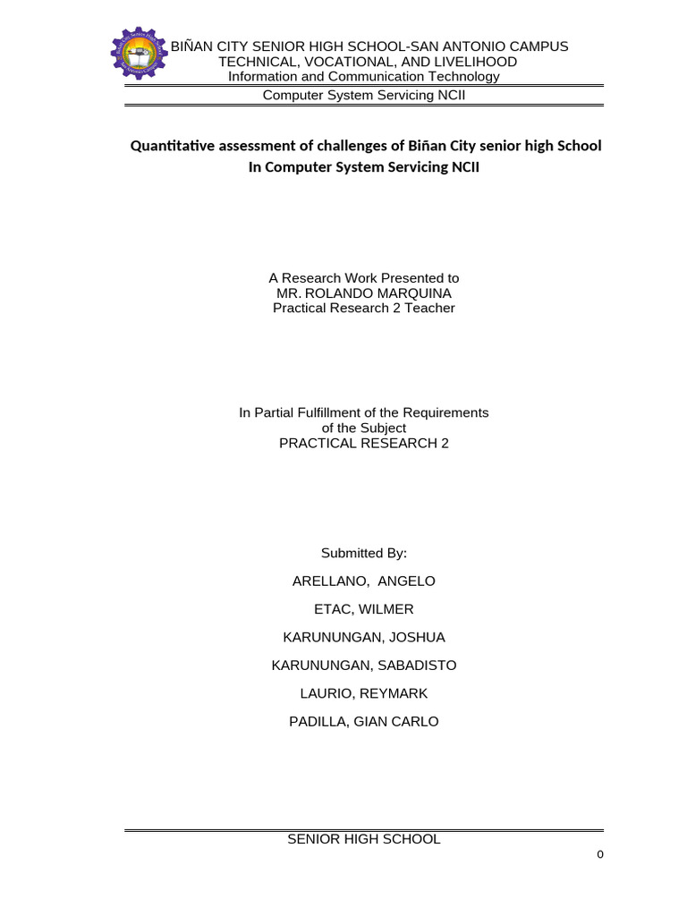 PR2 Chapter 1 - 3 | PDF | Focus Group | Statistics