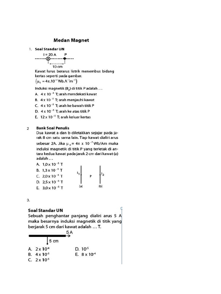 3 Soal Medan Magnet | PDF