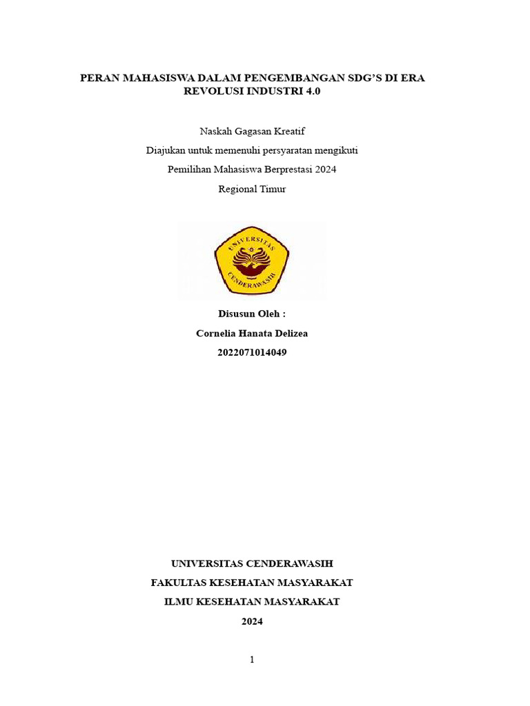 Gagasan Kreatif PILMAPRES Cornelia 2024 | PDF