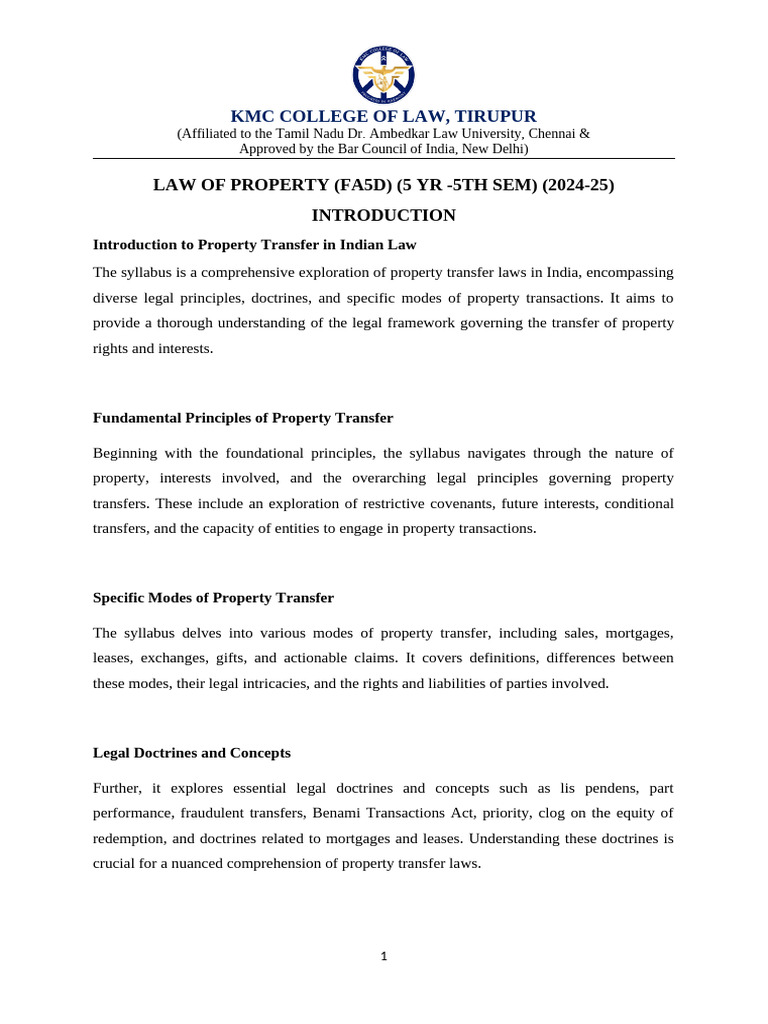 Property Law Intro | PDF | Lease | Property