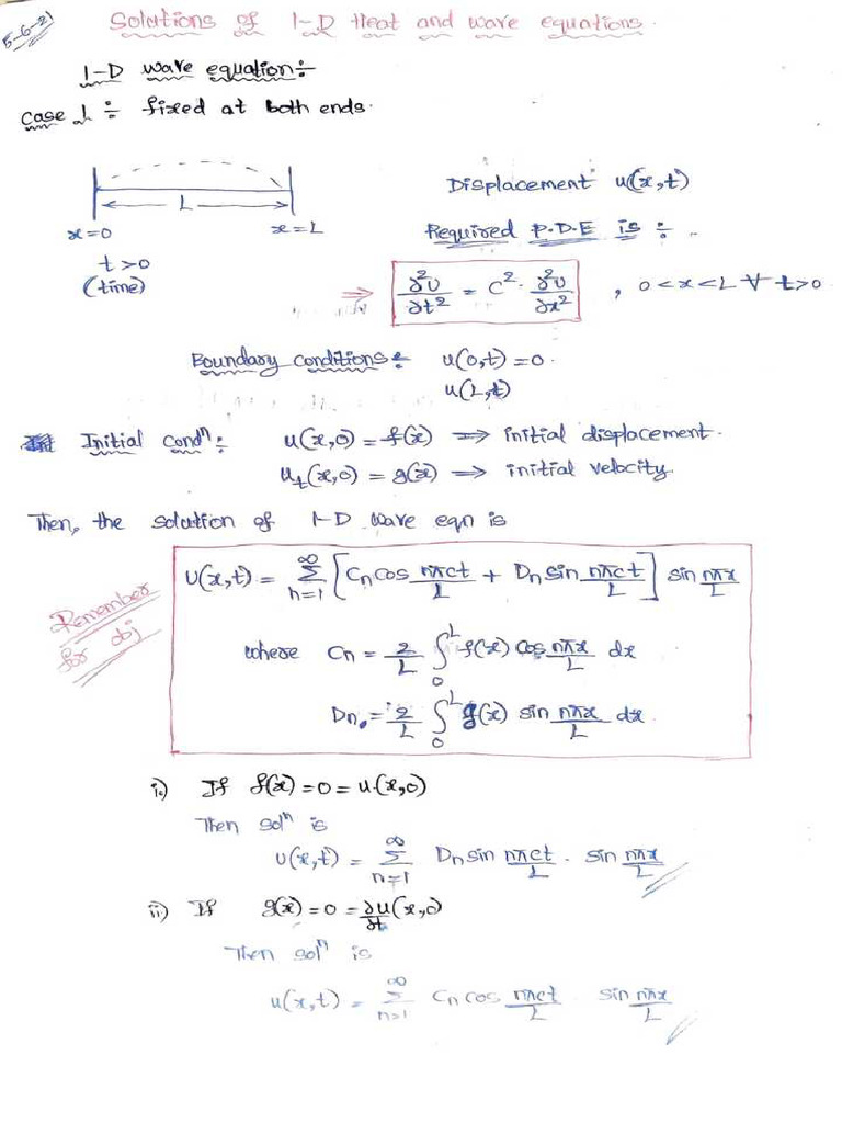 Heat and Wave Equation | PDF