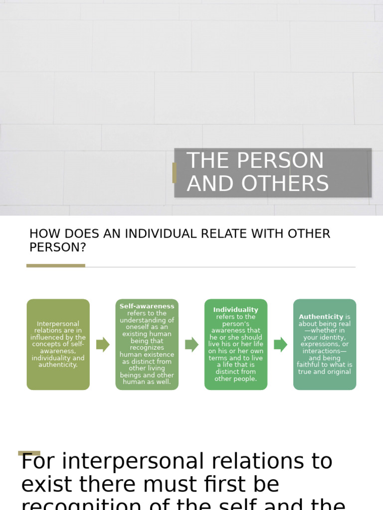 Relating as Human Beings: Key Concepts | PDF | Identity (Social Science ...