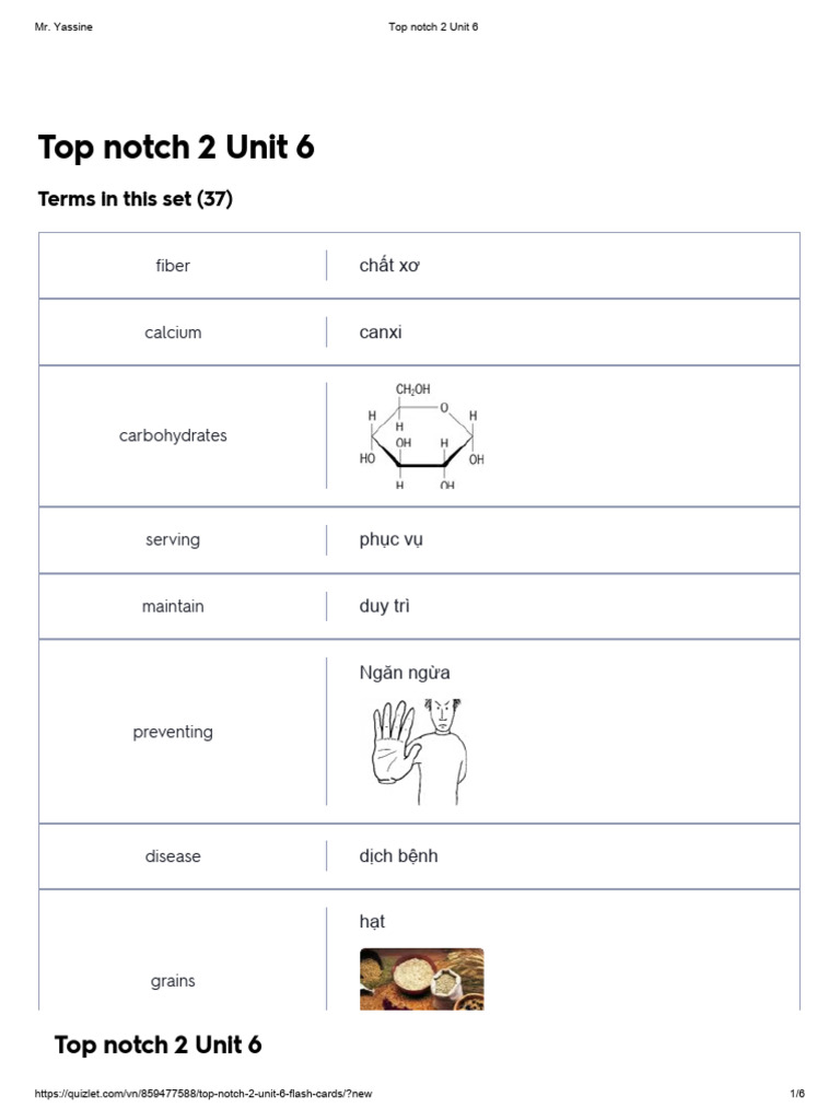 Top Notch 2 List of Vocabulary in Unit 06 | PDF