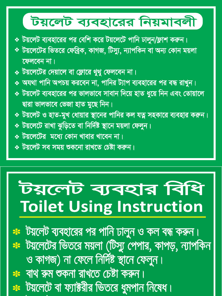 Toilet Using Instruction | PDF