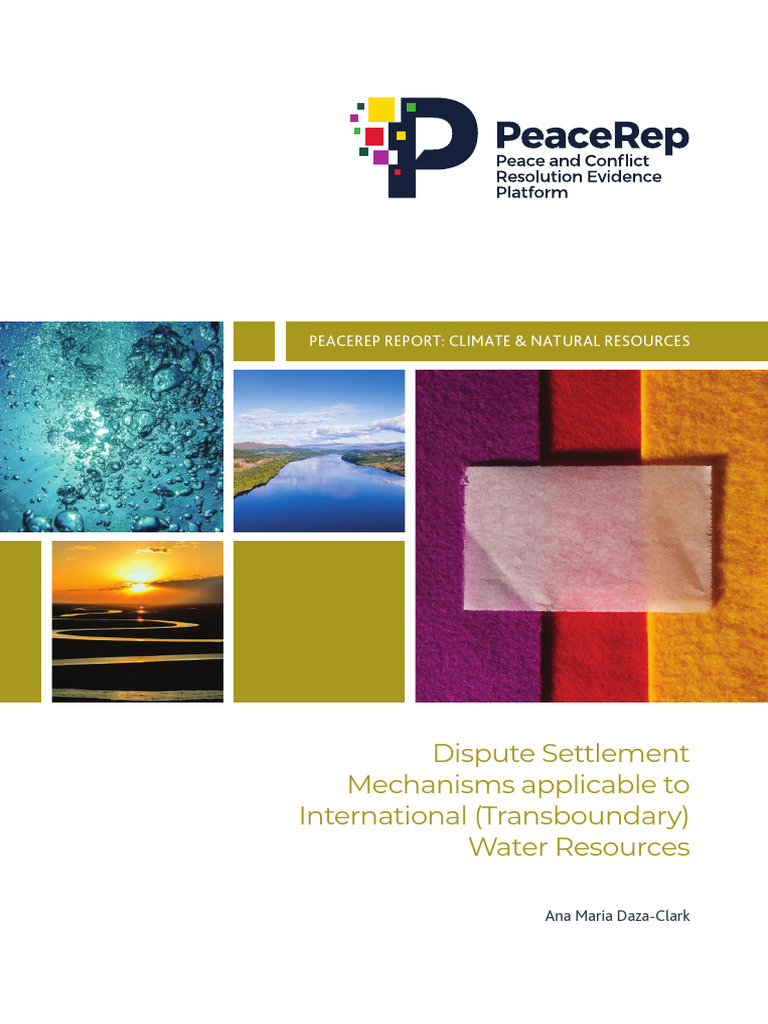 dispute Water-Report | PDF | Mediation | International Law