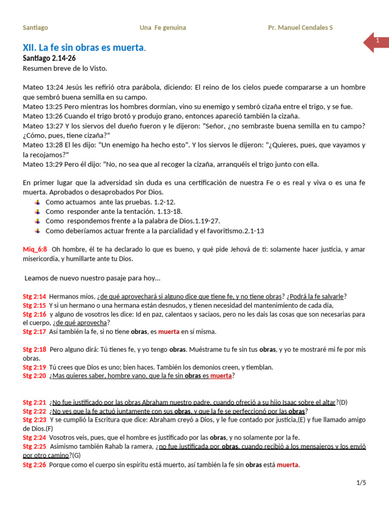 12 Devocional Santiago | PDF | Fe | Jesús